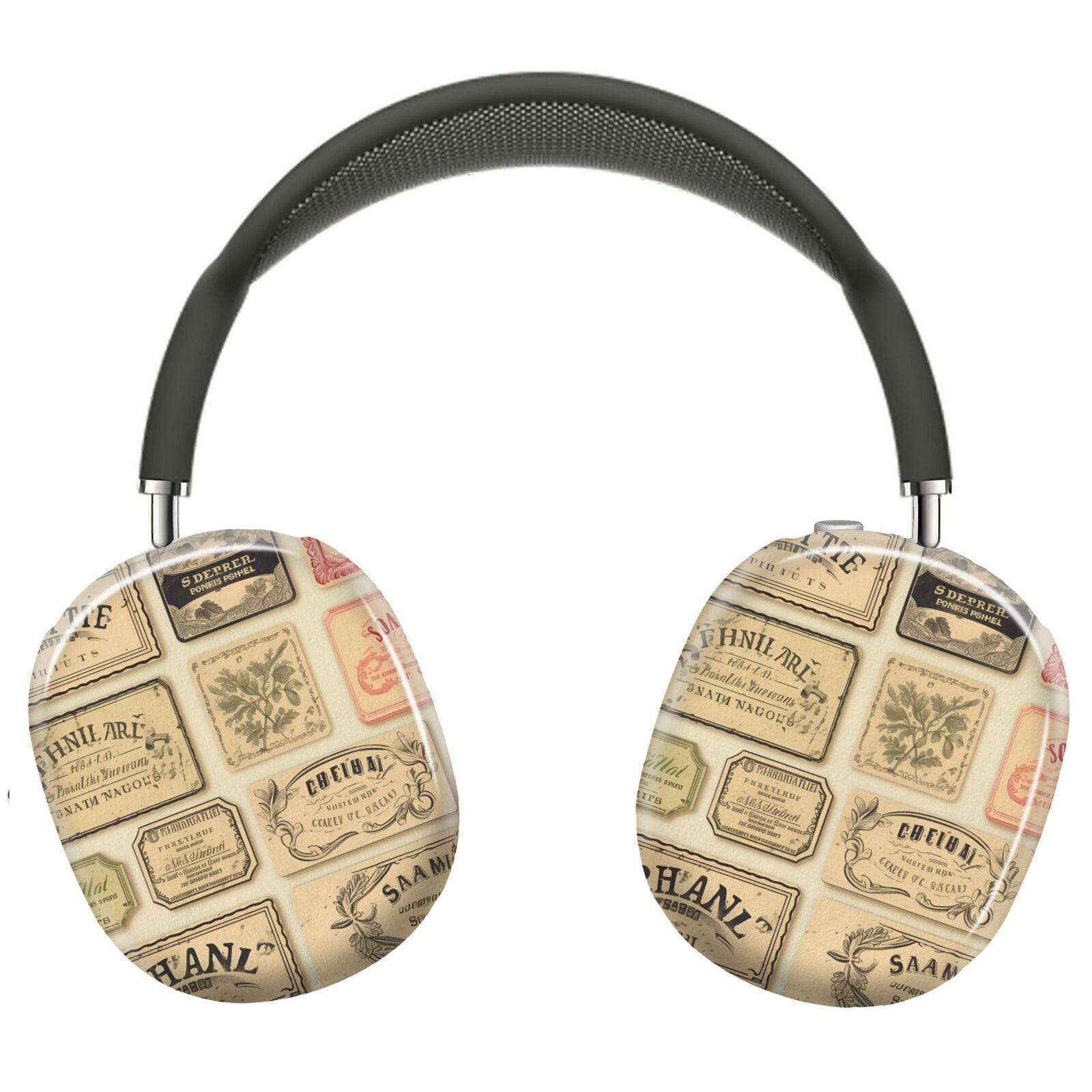 Protective Cover for AirPods Max Vintage Label Patterns =9 Headphones ...