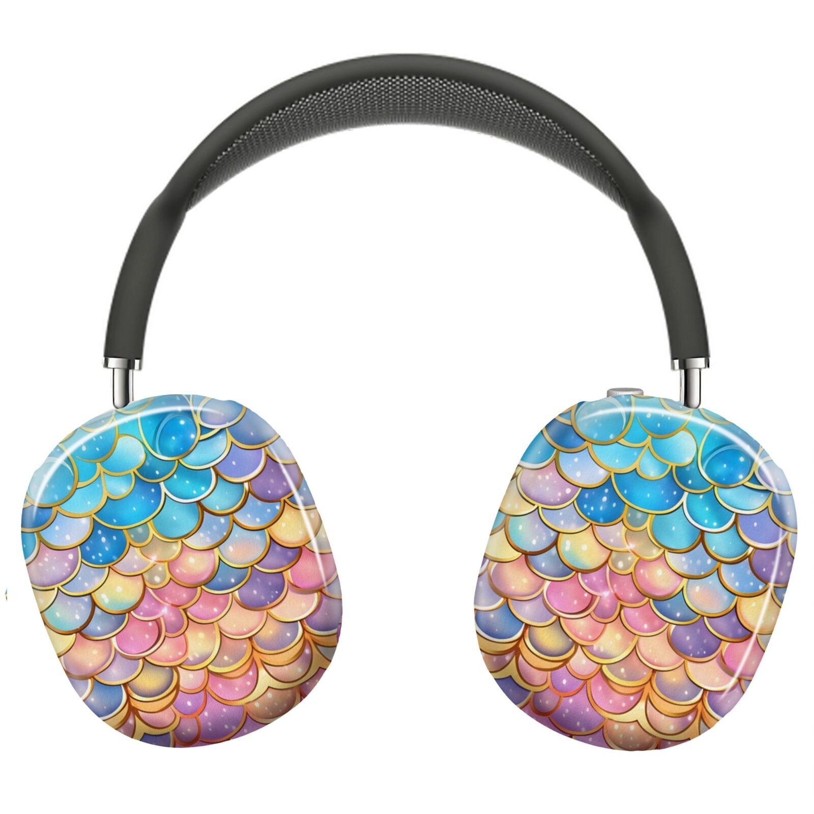 Protective Cover for AirPods Max Watercolor Mermaid Scales=2 Headphones ...