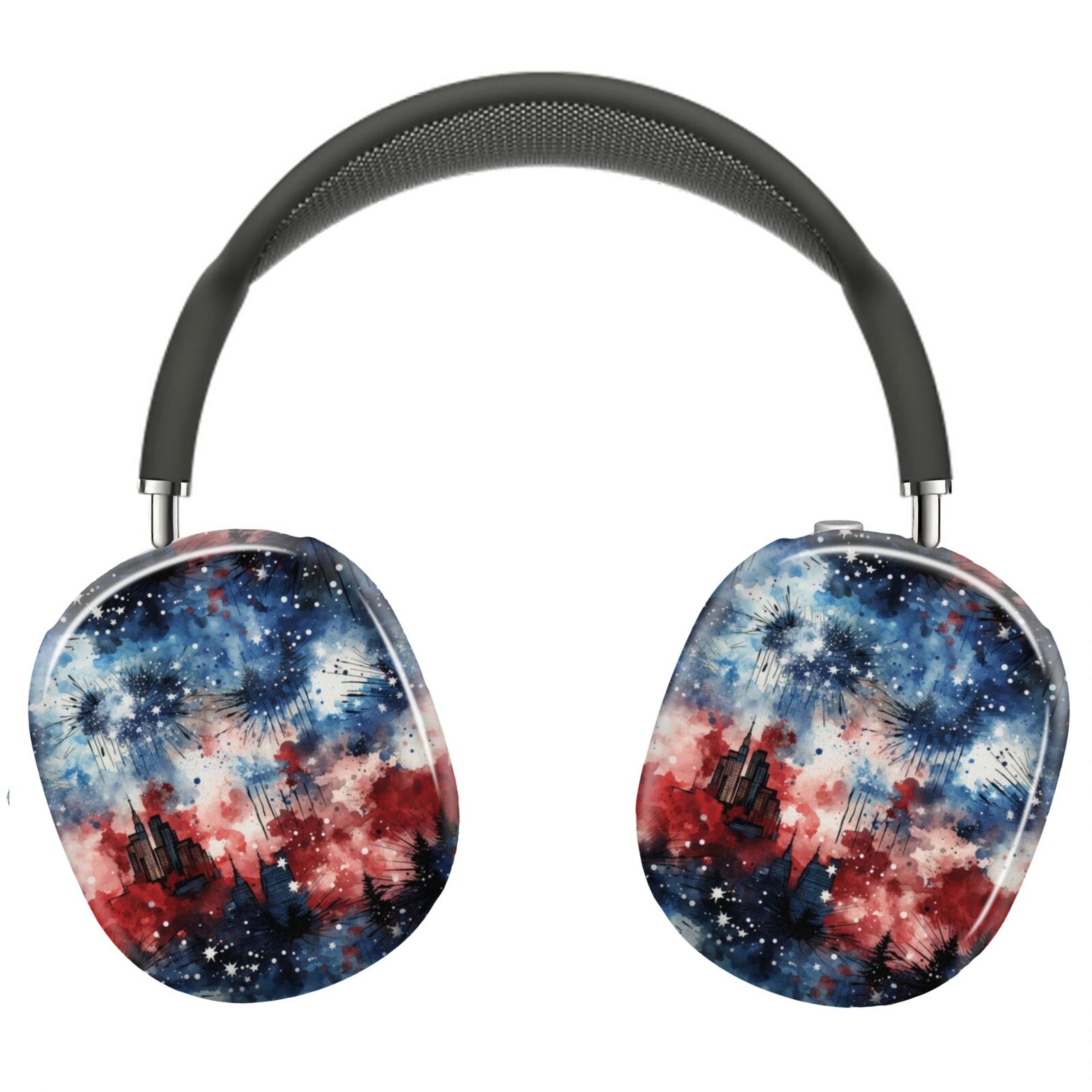 Protective Cover for AirPods Max Watercolor Patriotic =12 Headphones Aesthetic Print Snap On ...