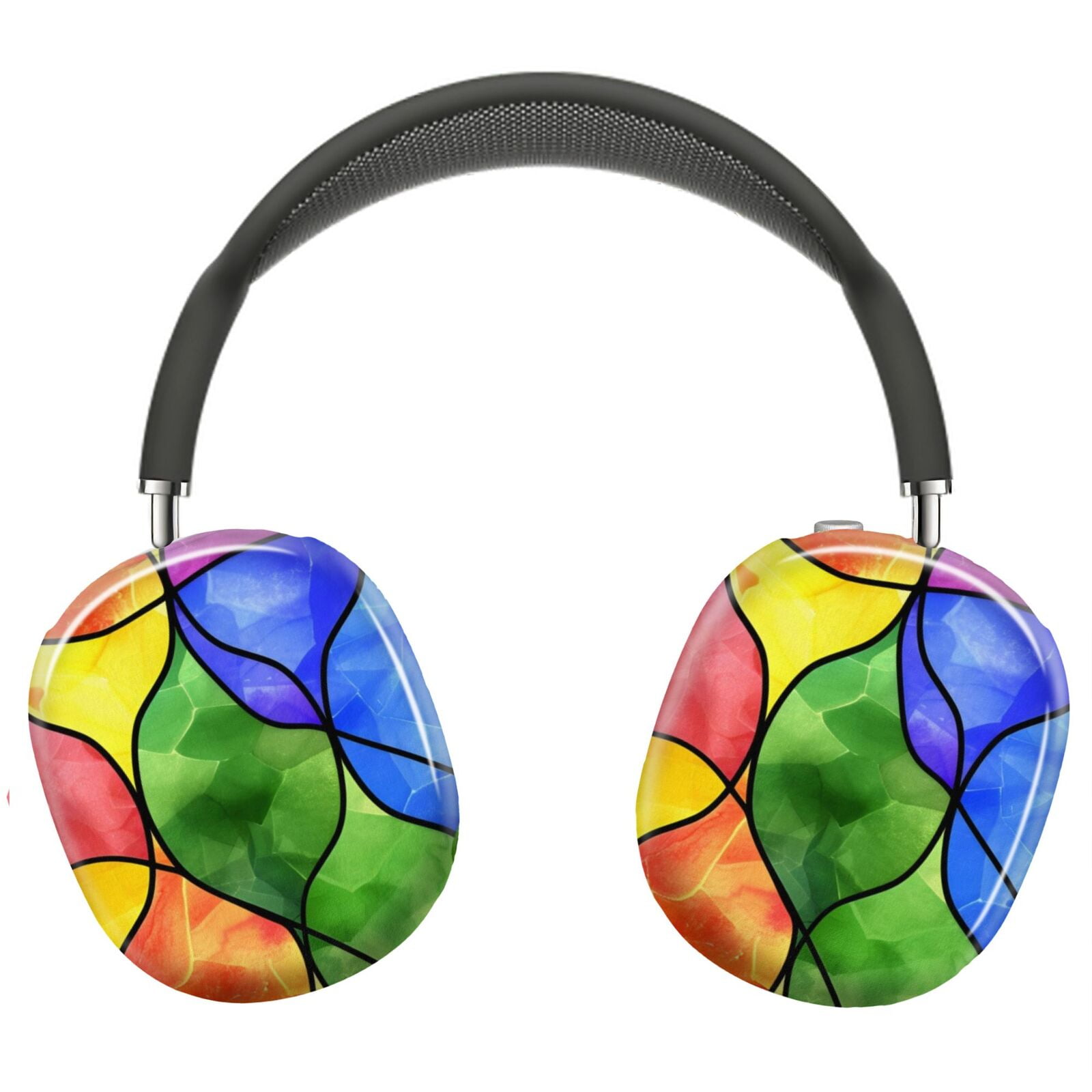 Protective Cover for AirPods Max Watercolor Rainbow Stained Glass Pattern=7 Headphones Aesthetic ...