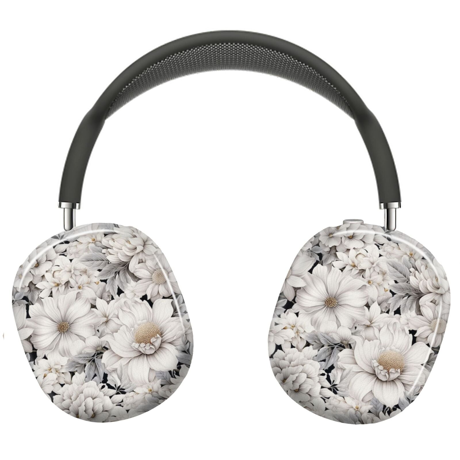 Protective Cover for AirPods Max White Flowers Seamless Patterns=11 ...