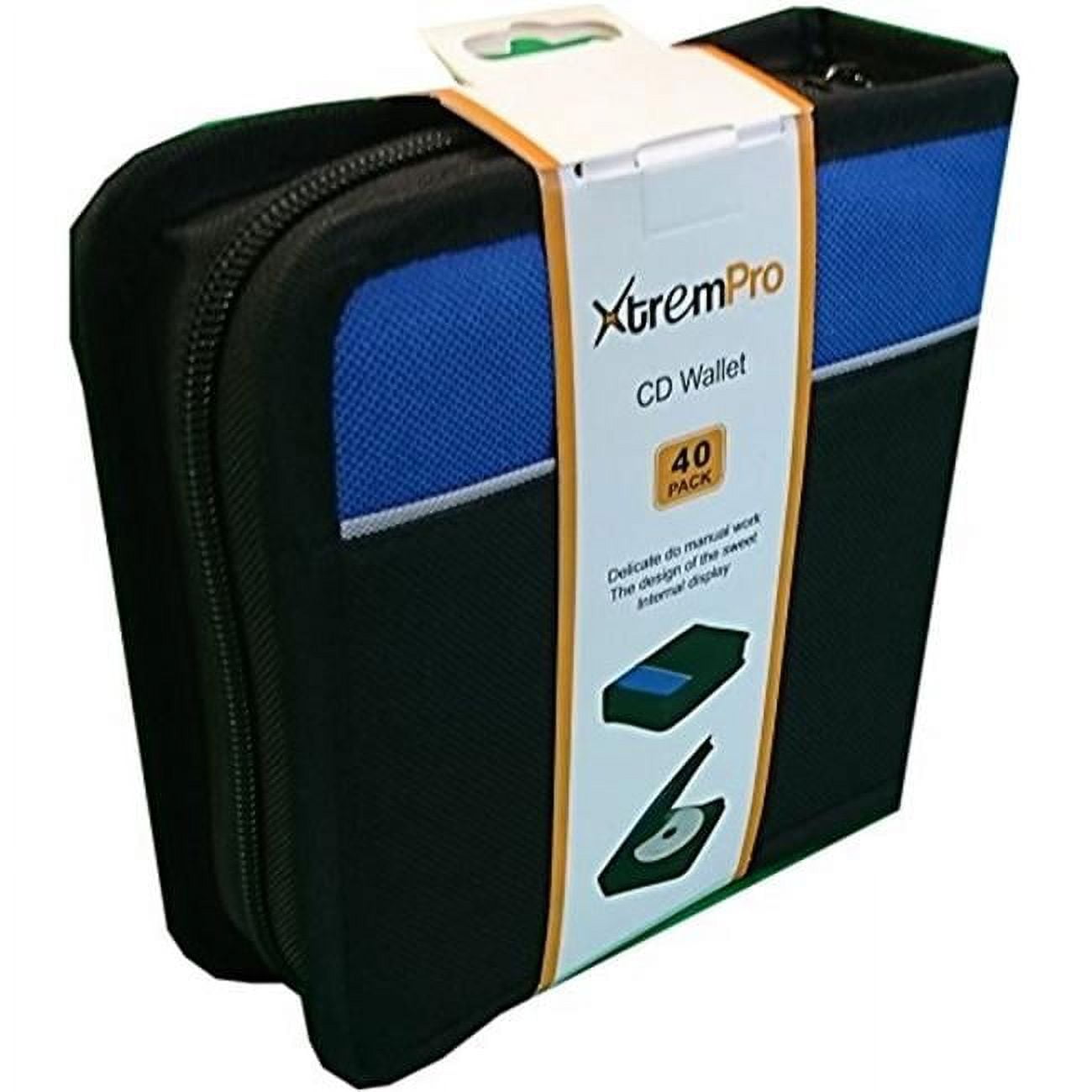 Protective Disc Zipper Organizer Compact Portfolio Case Holds 40 Discs ...