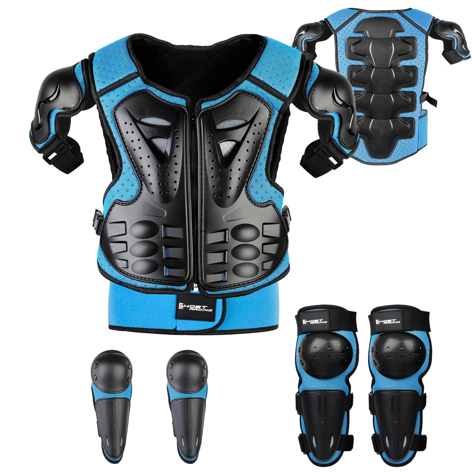 Protective Gear Set Breathable Safety Knee Pad Elbow Pad Chest ...
