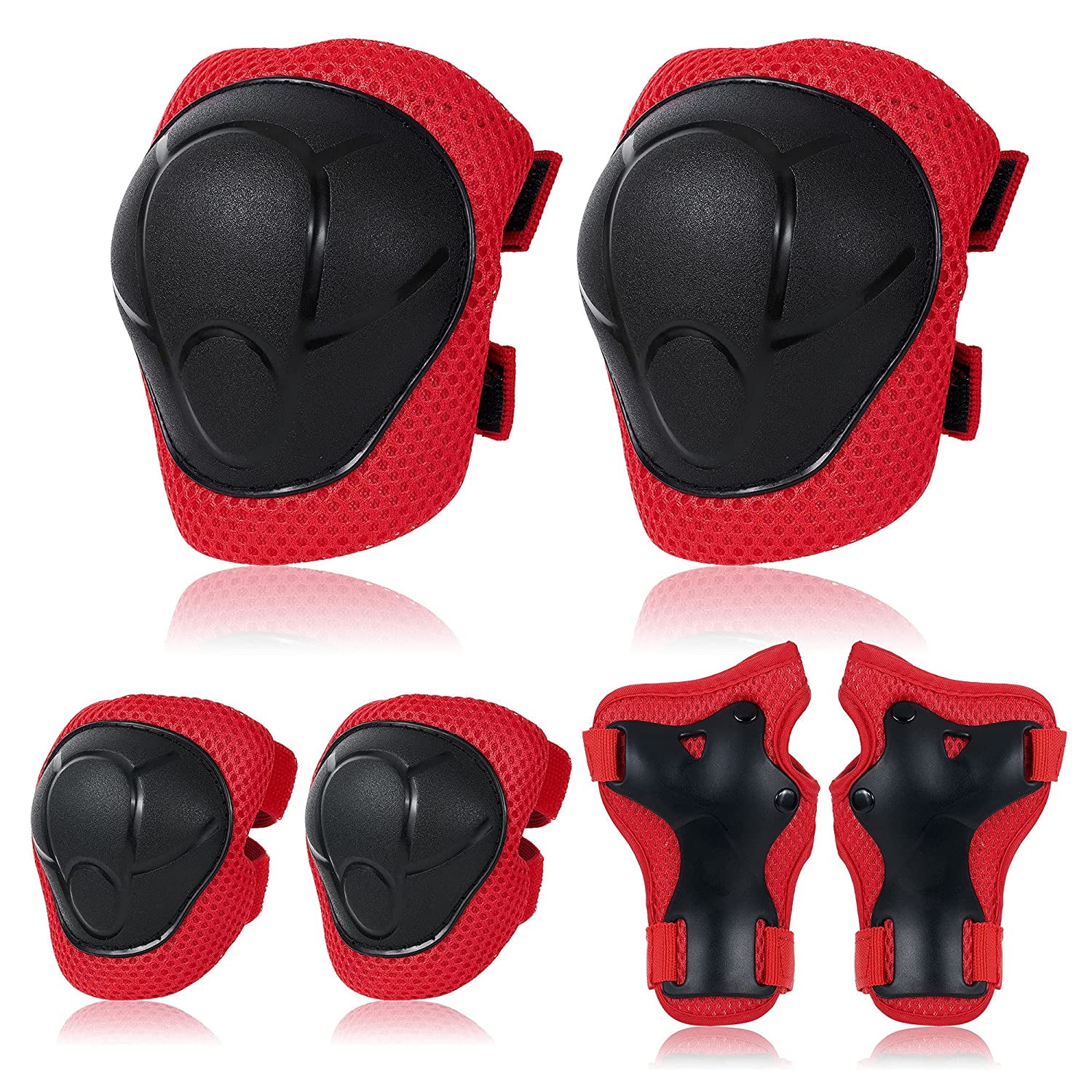 Protective Gear Set Kids Knee Pads and Elbow Pads Wrist Guards 6 Pcs ...