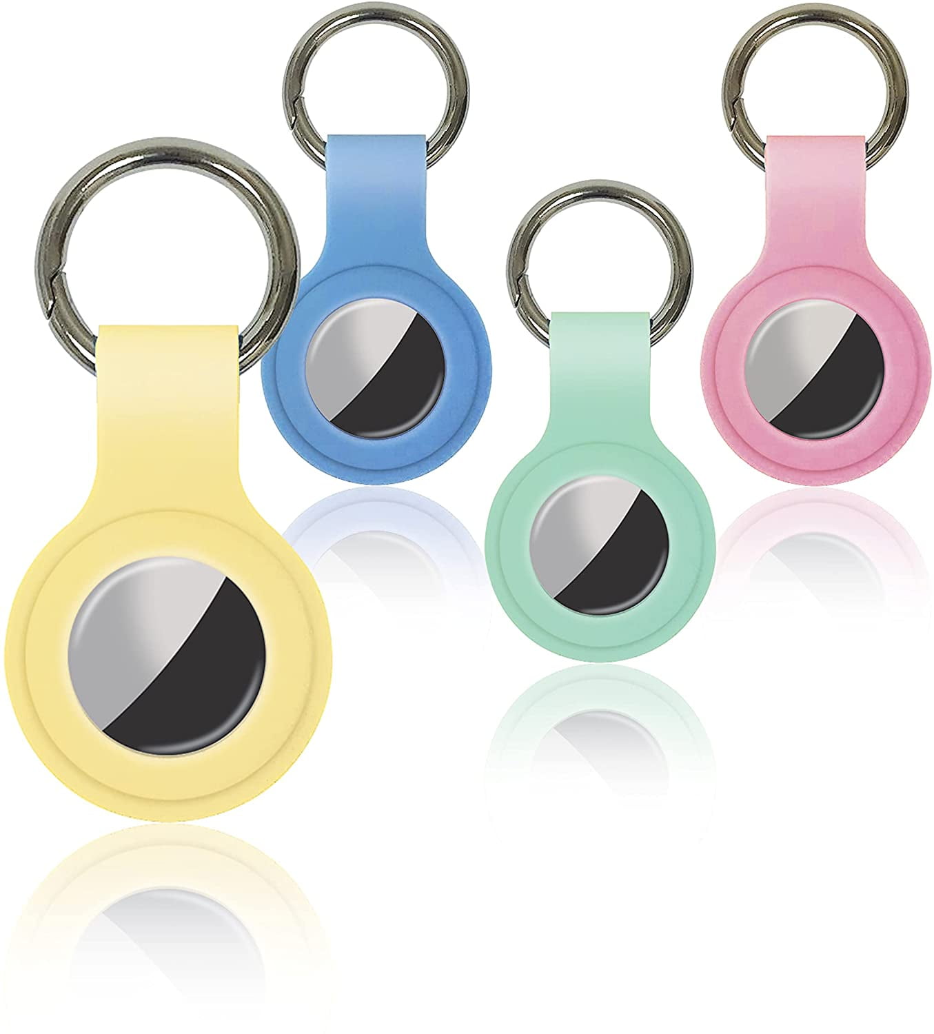 Protective Key Ring Cases for Airtags (4 Pack) Secure Silicone Airtag ...
