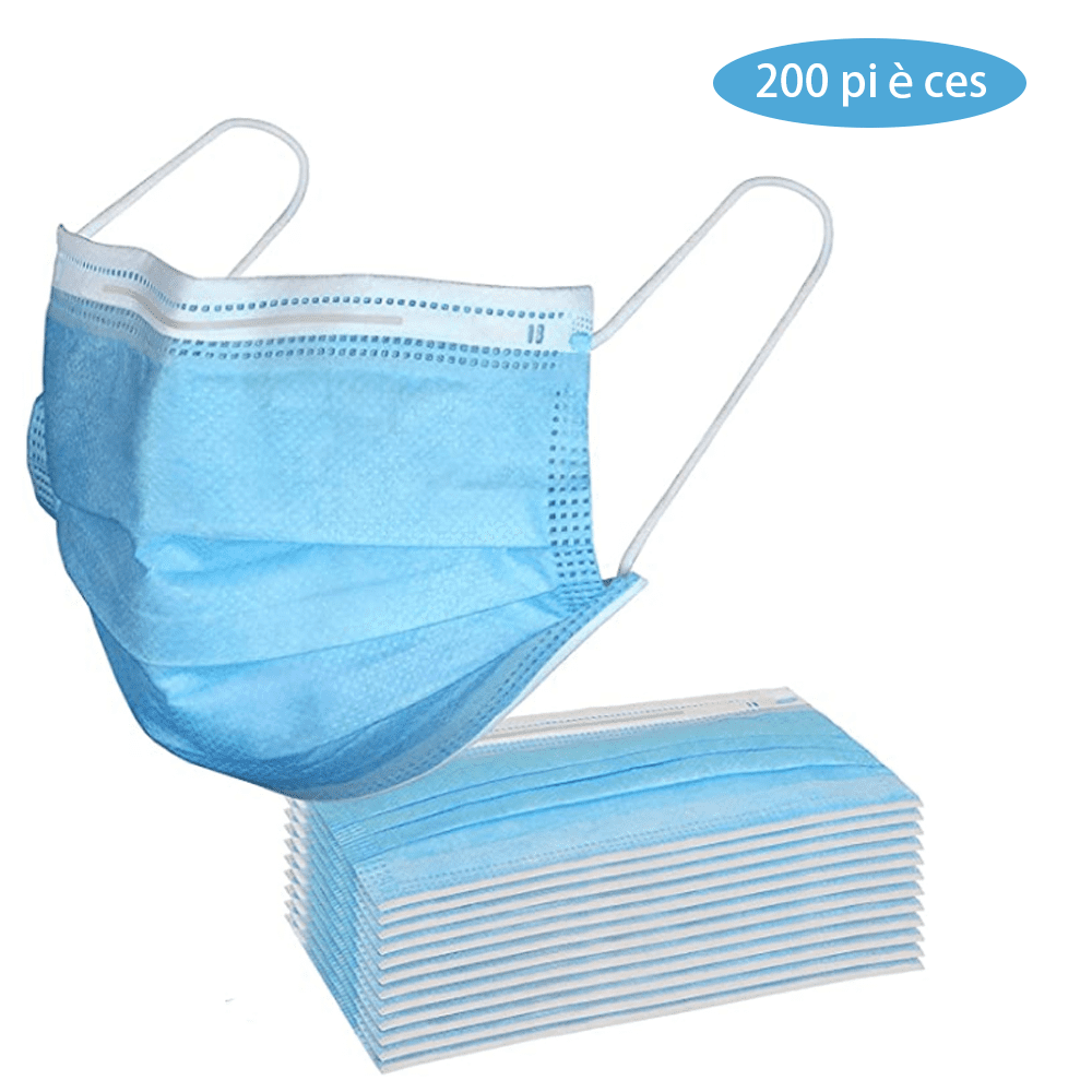 Protective Mask, Dust Mask, 100 Disposable Surgical Masks - 3 Layers ...