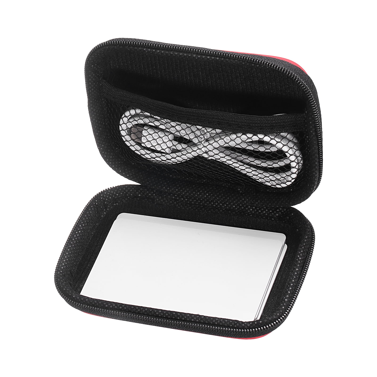 Protective Travel Case, Red Rectangle Small Hard EVA Case - Travel Card ...