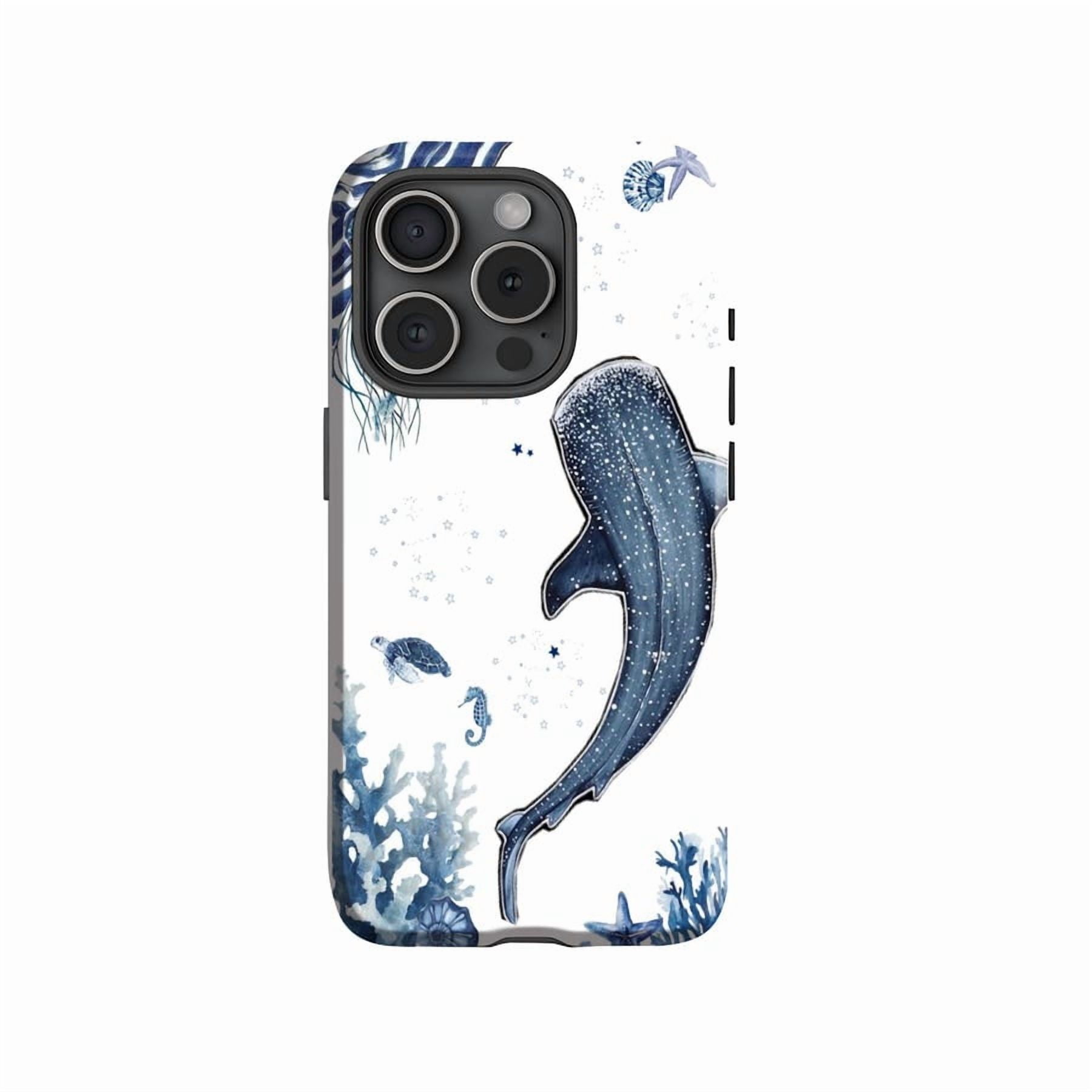 Protective Whale Shark and Coral Reef Phone Case, Coastal Summer with ...