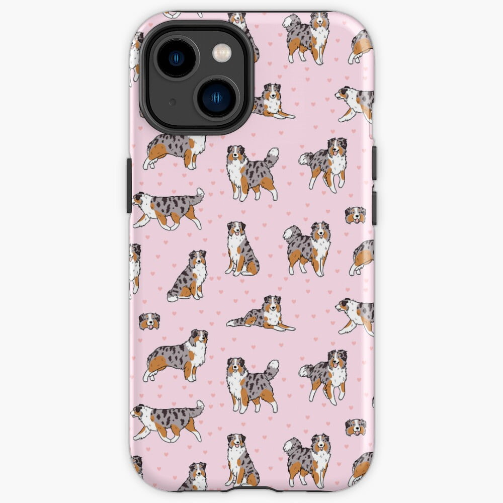 Protective iPhone Case Australian Shepherd Cute Illustration Pattern ...