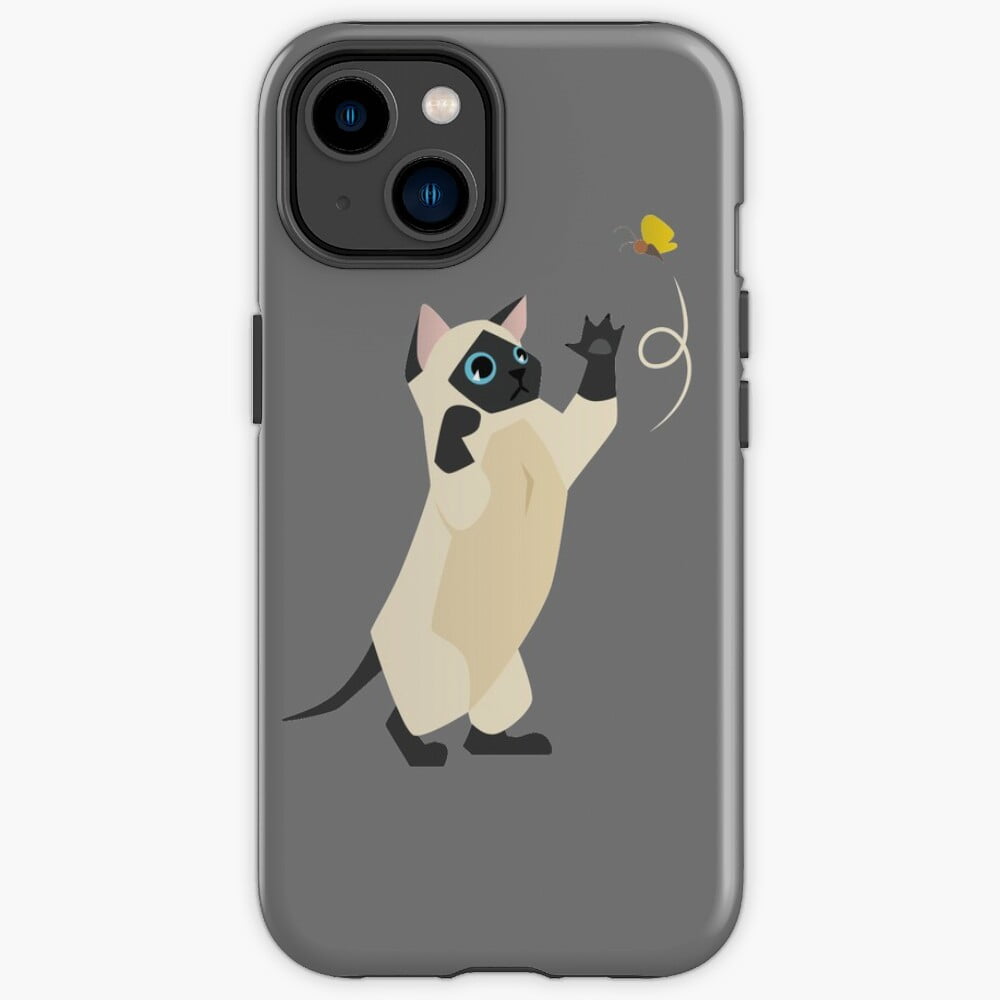 Protective iPhone Case Cat Catching Butterfly Phone Case, Iphone 13 ...