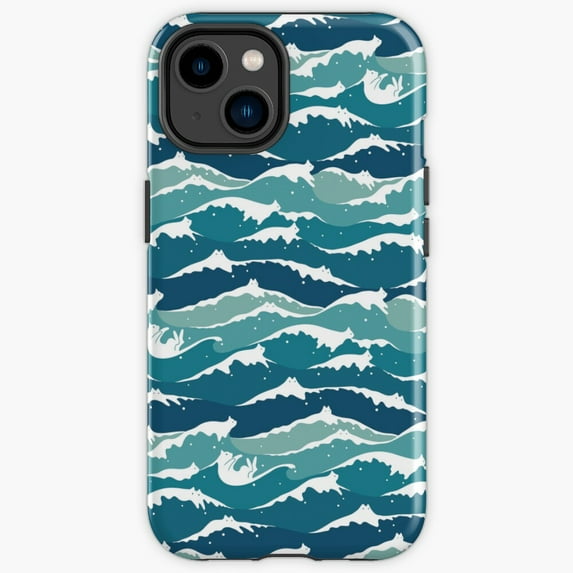 Protective iPhone Case Cat Landscape 135: Cat Waves Phone Case, IP 16 ...