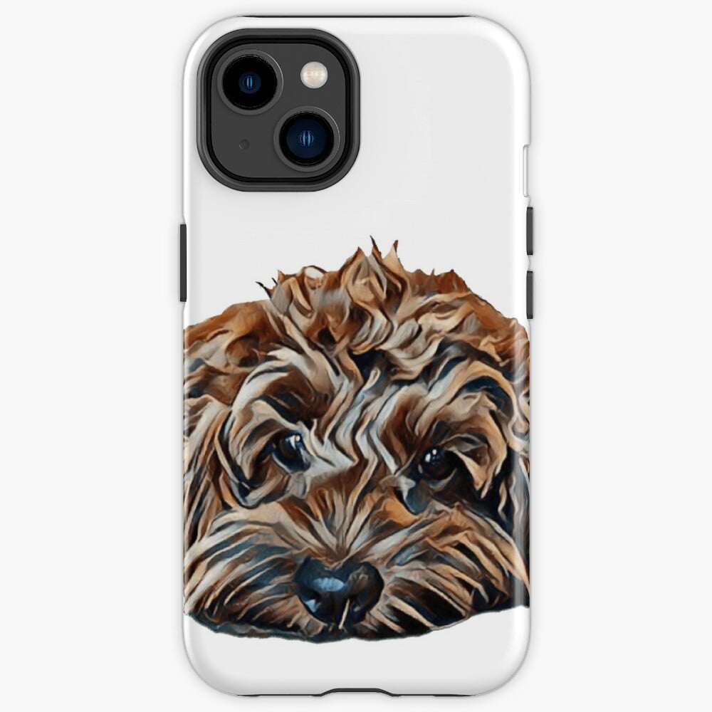 Protective iPhone Case Chocolate/Brown Cockapoo - White Background ...