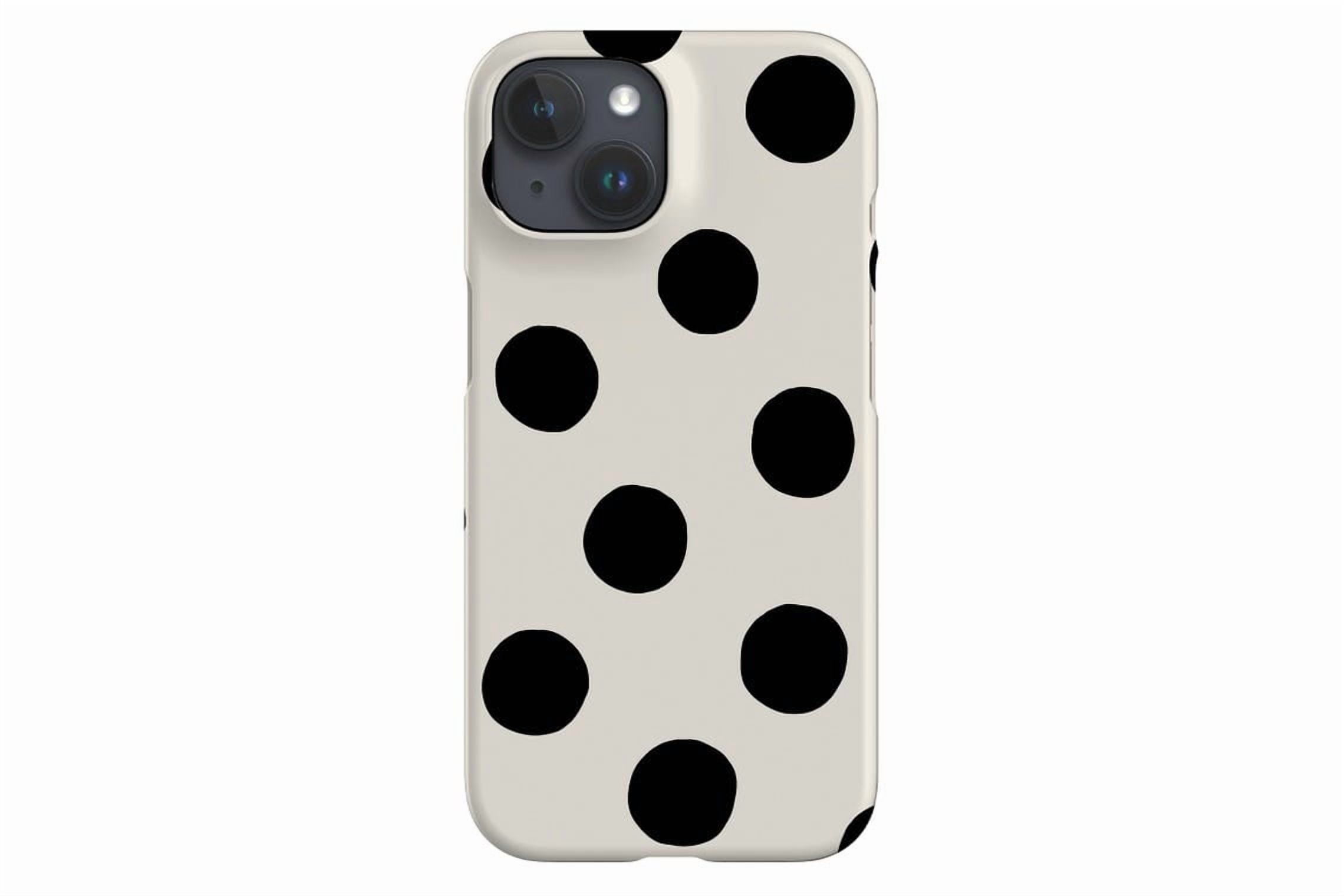 Protective iPhone Case Clay Dots Phone Case, Beige Black Minimalist ...