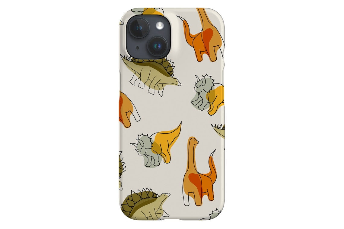 Protective iPhone Case Dinosaurs Colour Phone Case, Cute Kawaii Dino ...