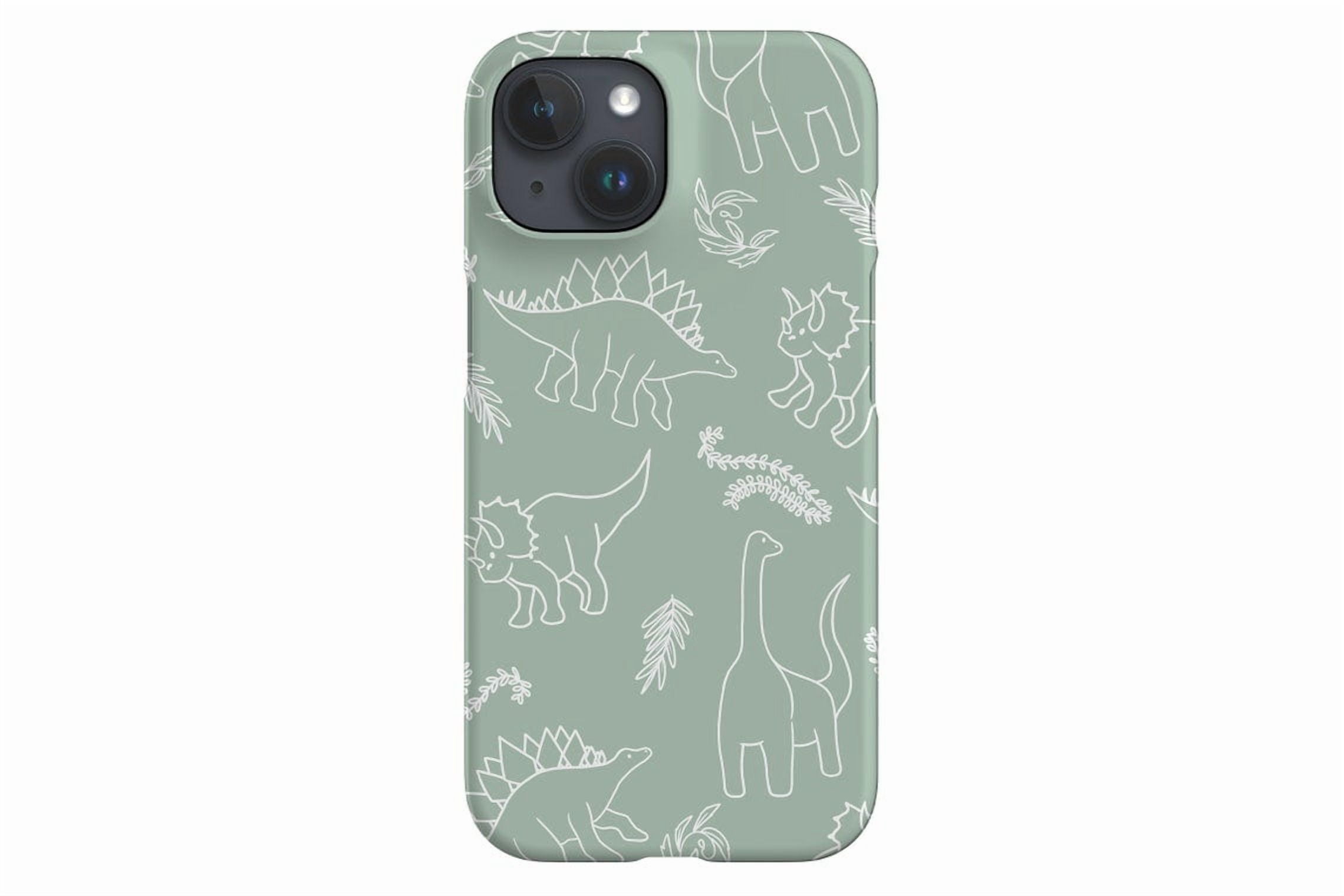 Protective iPhone Case Dinosaurs Phone Case, Cute Kawaii Dino Plants ...