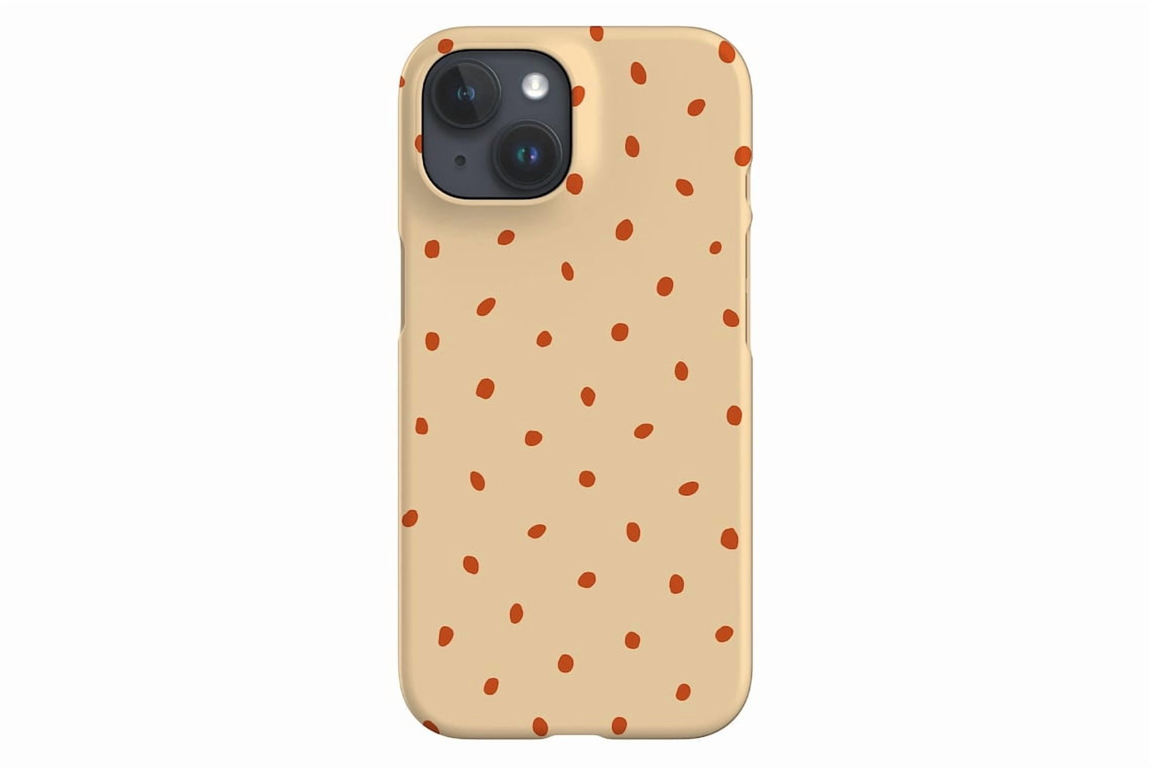 Protective iPhone Case Drift Dots Phone Case, Brown Pebble Polka Dot ...