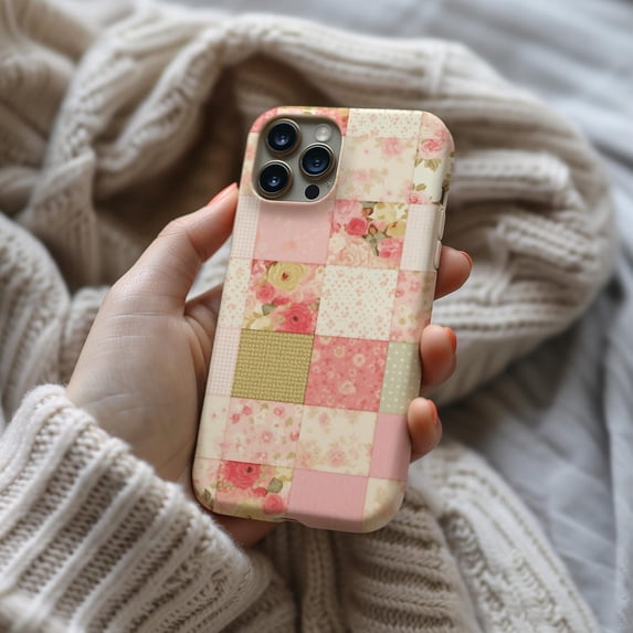 Protective iPhone Case Floral Patchwork Phone Case Vintage Quilted ...