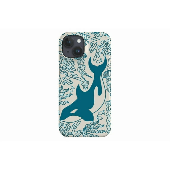 Protective iPhone Case Orca Coral Reef Phone Case, Hand-Designed Ocean ...
