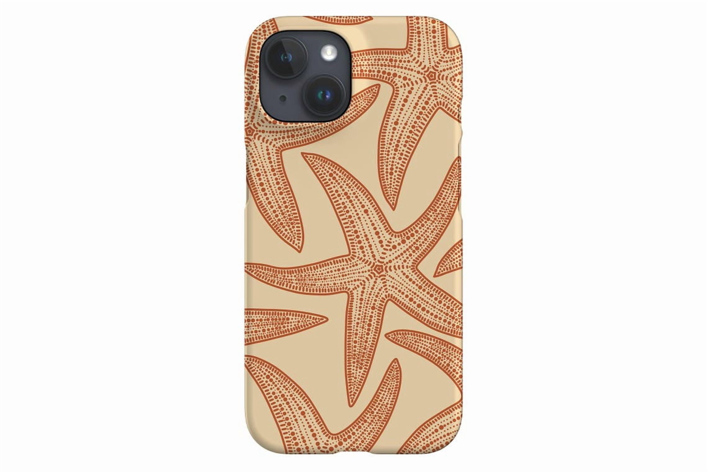 Protective iPhone Case Oversized Starfish Phone Case, Beige Burnt ...