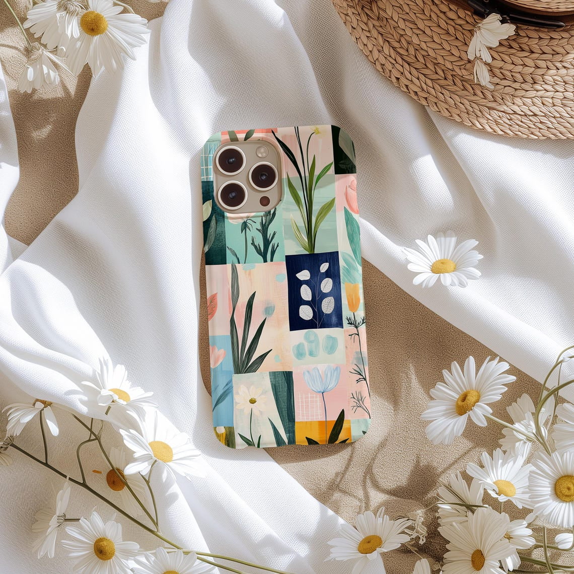 Protective iPhone Case Patchwork Quilt Tile Phone Case Grandma Chic ...
