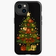 Protective iPhone Case Patchwork Winter Tree Design Quirky Cozy Quilt ...