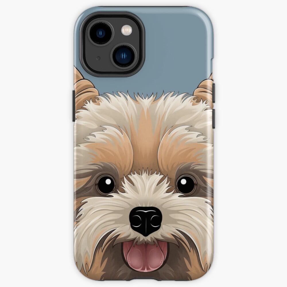 Protective iPhone Case Peeking Yorkie Phone Case #165, IP 15 Pro Max ...