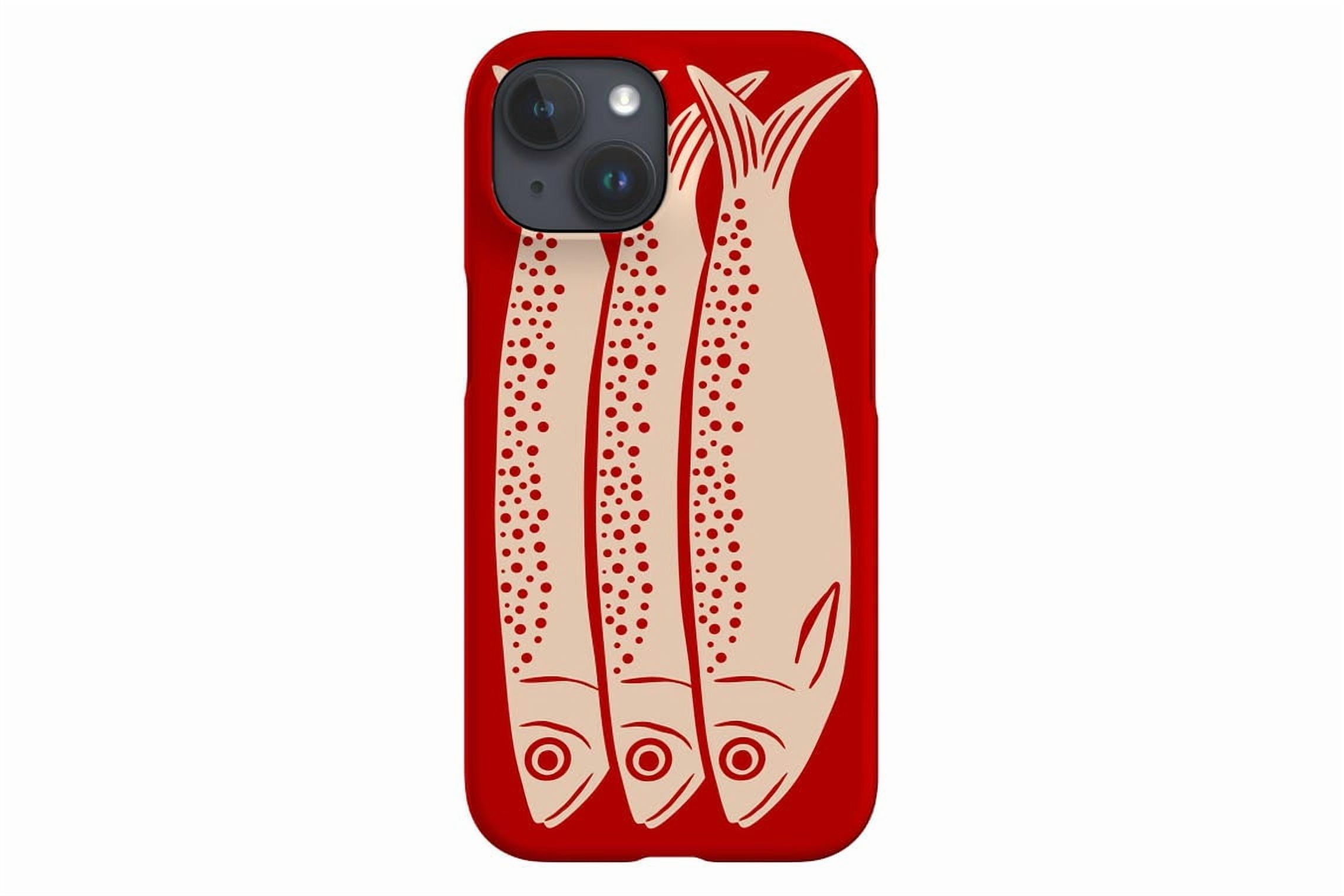 Protective iPhone Case Sardines Fish Phone Case, Red Sea Animal Design ...