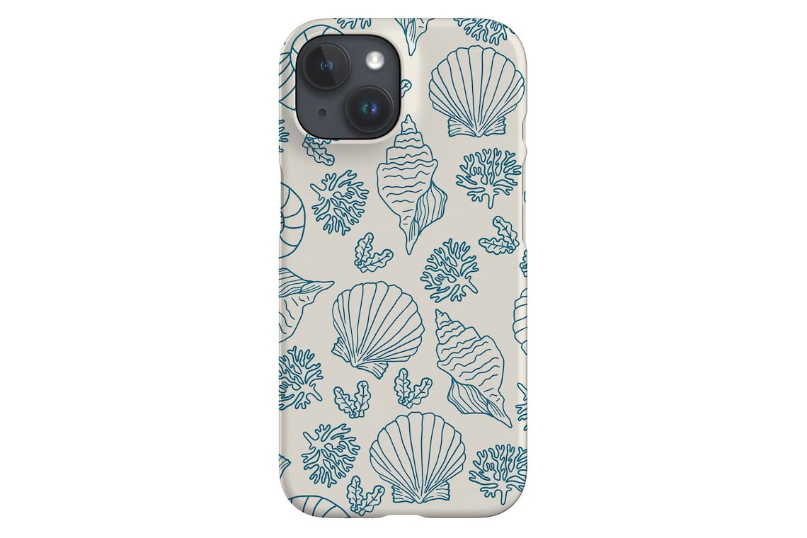 Protective iPhone Case Seashell Coral Reef Phone Case, Hand-Designed ...