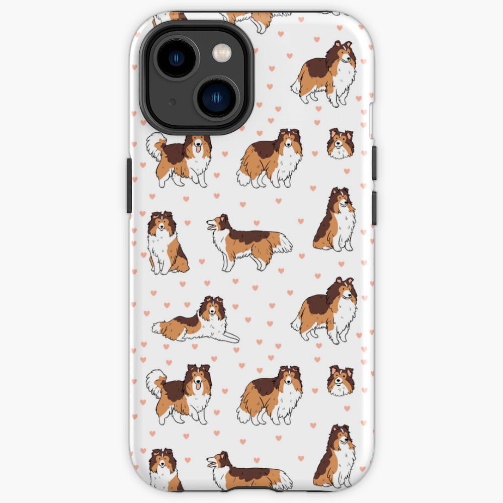 Protective iPhone Case Shetland Sheepdog Cute Illustration Pack Phone ...