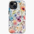 Protective iPhone Case Spring Flowers Watercolour Design Three Pastel ...