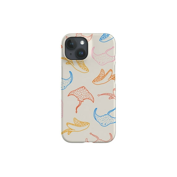 Protective iPhone Case Stingray Line Art Phone Case, Bright Manta Ray ...