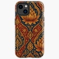 Protective iPhone Case Traditional Thai Floral Pattern Intricate ...