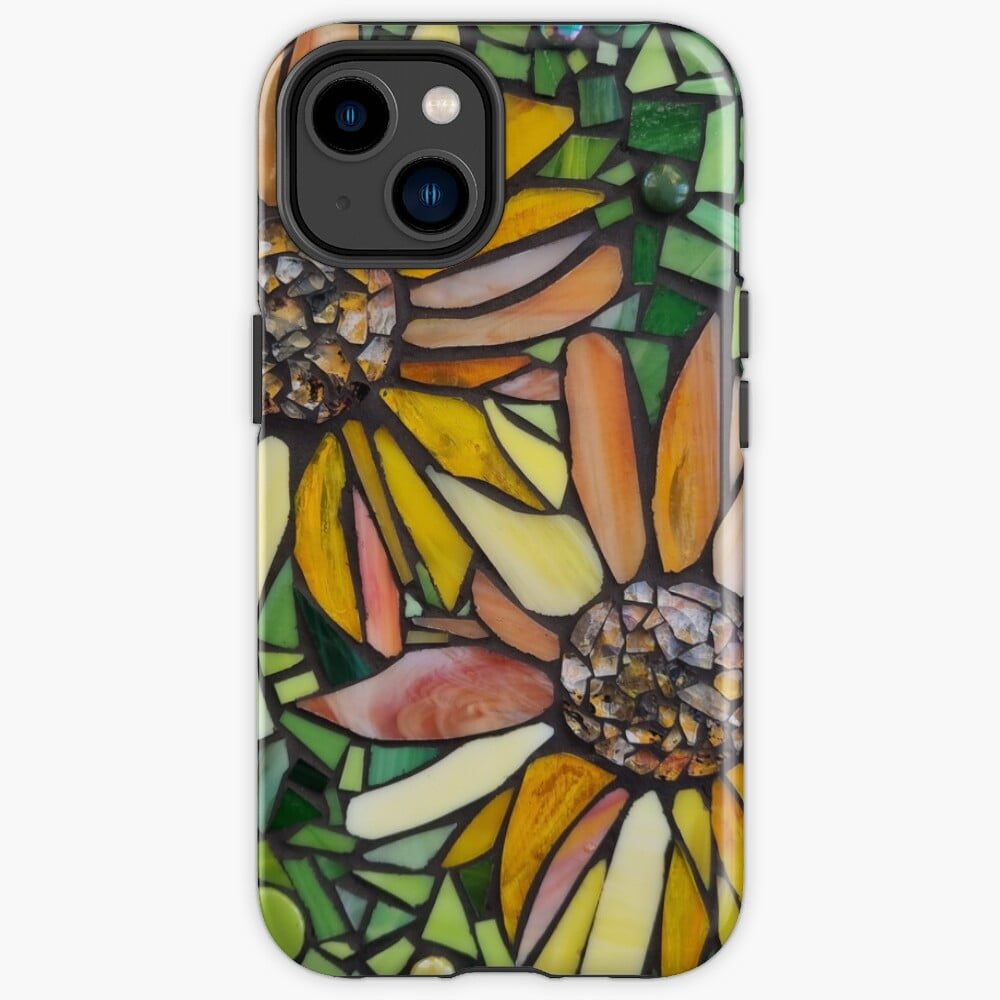 Protective iPhone Case Yellow And Orange Stained Glass Sunflowers ...