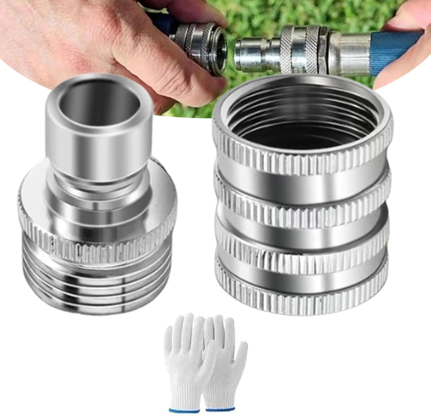 Protectivemethod Connect Fittings Set, Stainless Steel Garden Hose ...