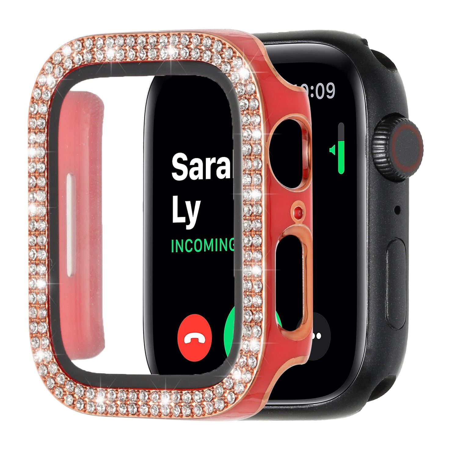 Protector For Apple Watch 41mm iWatch Series 9 Bling Diamond Rhinestone ...