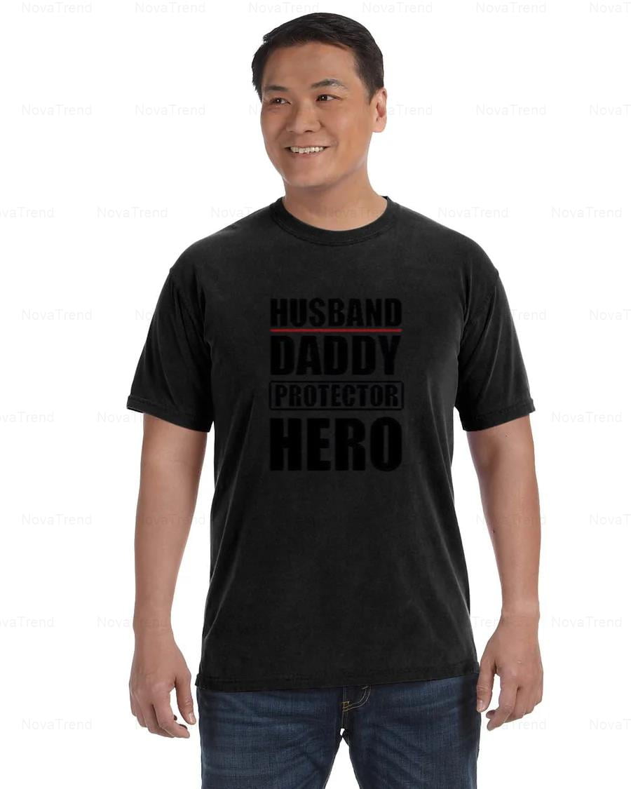 Protector Hero Dad Comfort Color T-Shirt Bold Tribute Father’s Day Gift ...