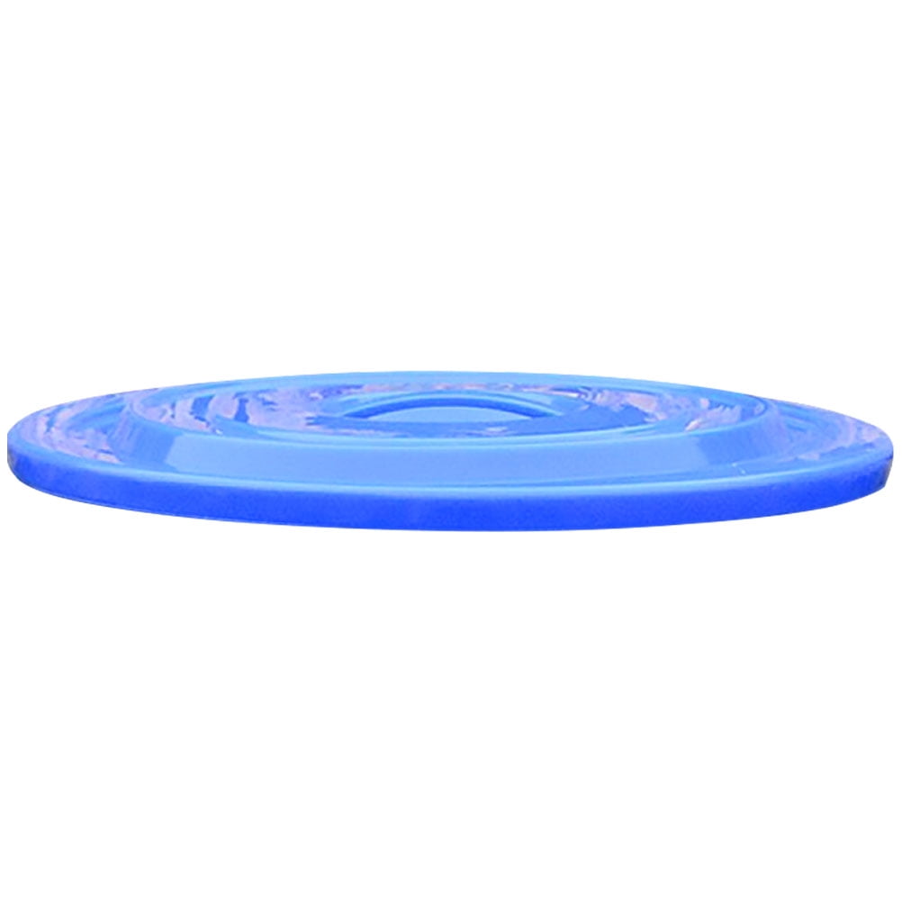 Blue Plastic Trash Can Lid for Waste Bin Reliable Smooth Surface ...