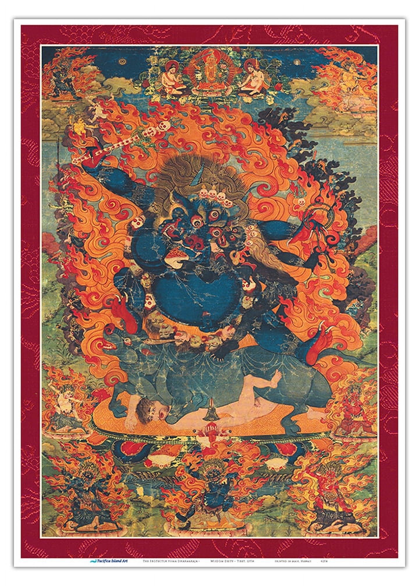The Protector Yuma Dharmaraja - Tantric Buddhist Wisdom Deity - Vintage ...