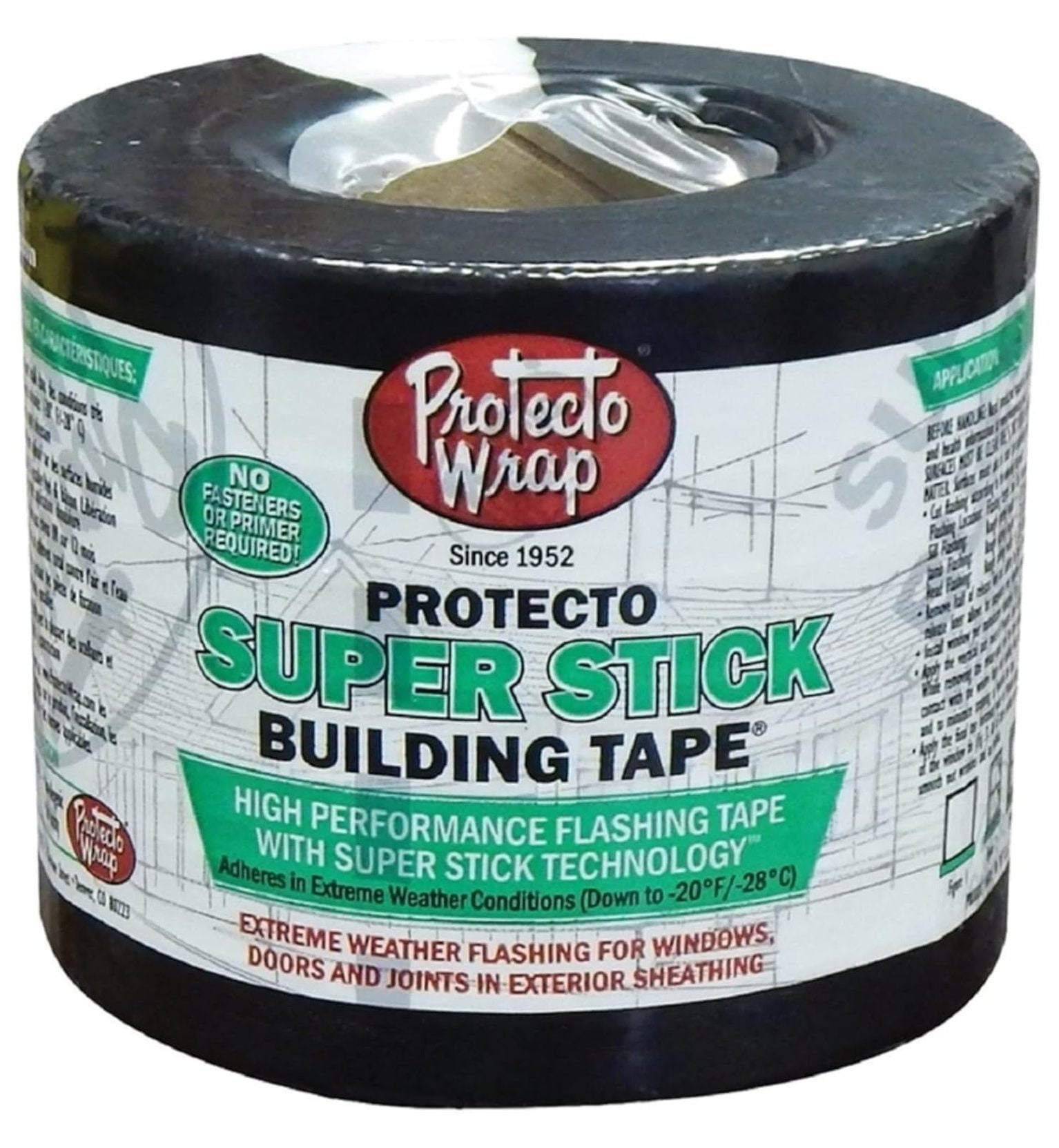 Protector wrap Super Stick Building Tape 6”x75 - Walmart Business Supplies
