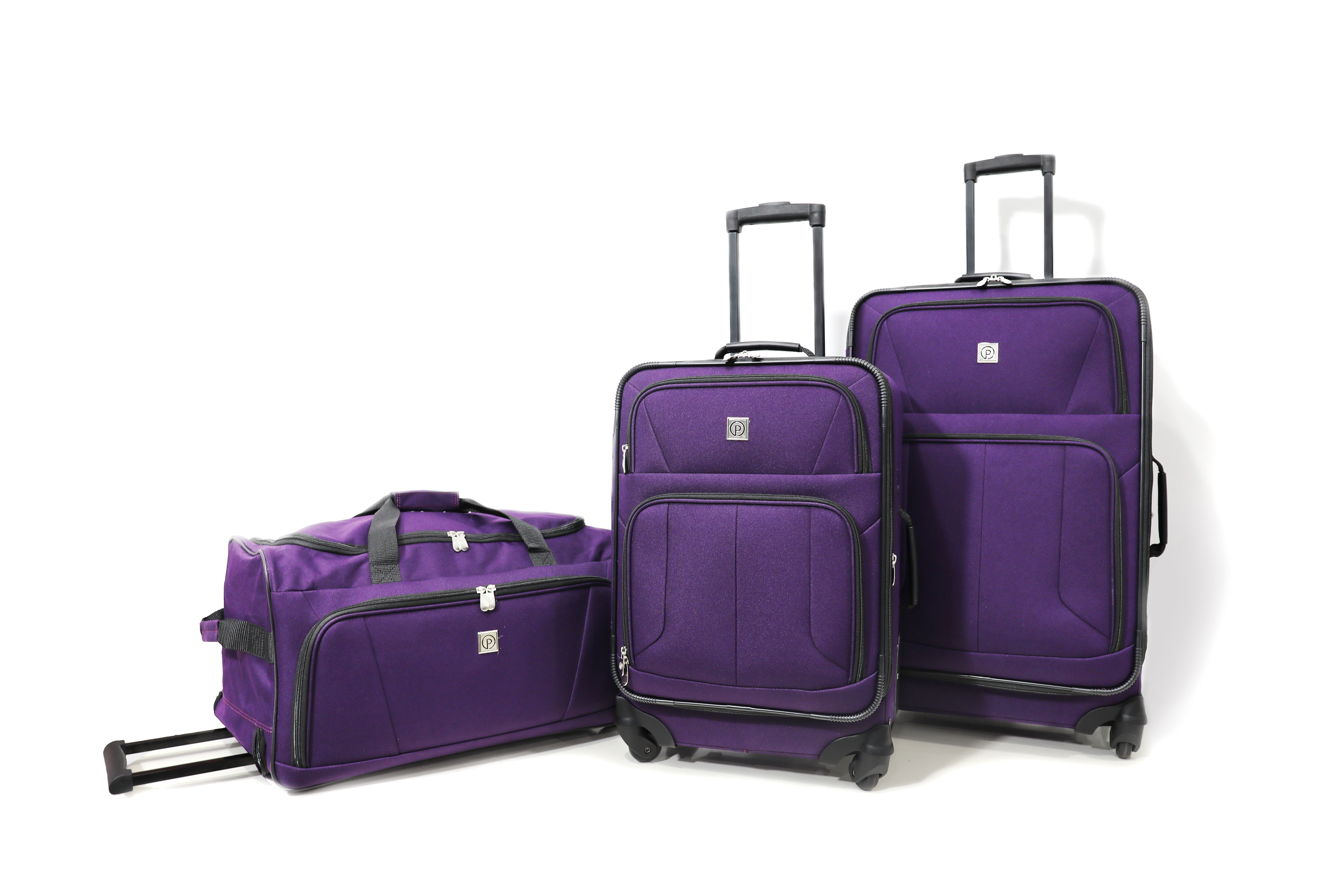 Protege 25 in 3 Piece Softside Spinner Luggage, Purple - Walmart.com