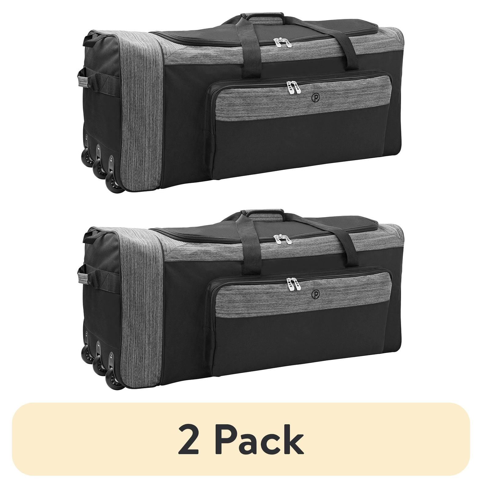 (2 pack) Protege 36 in Trifold 3-Wheel Rolling Trunk Duffel for Travel ...
