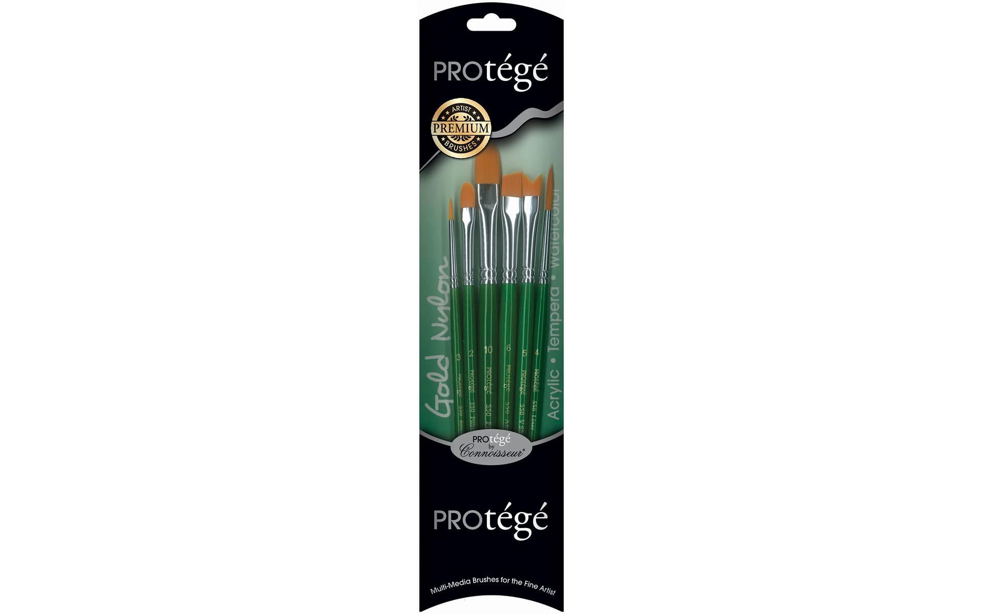 Protege Brush Set Gold Nylon Short Handle 6pc - Walmart.com