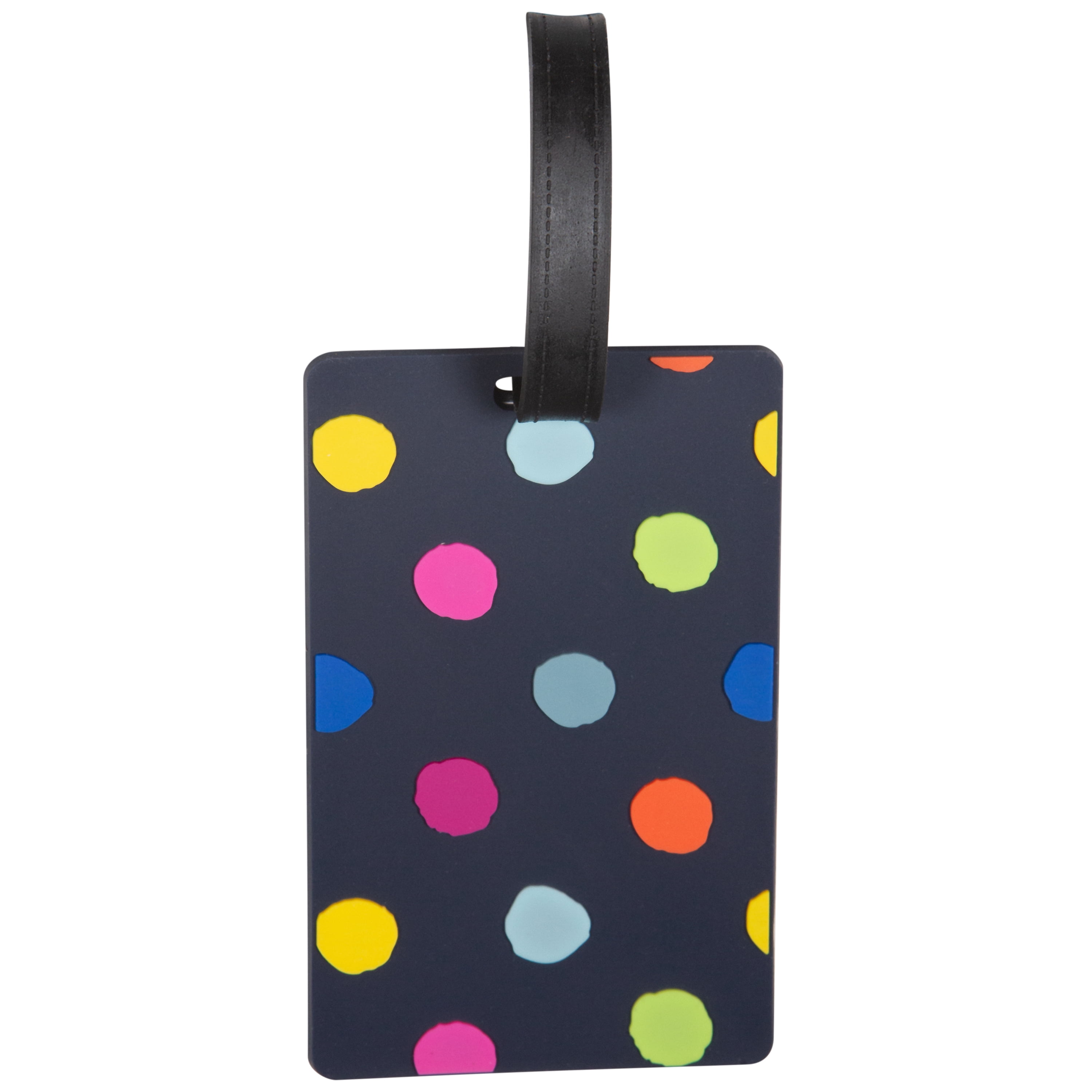 Protégé Travel Luggage Tag, Suitcase ID Card - Multi Dot Design (4 x 2. ...
