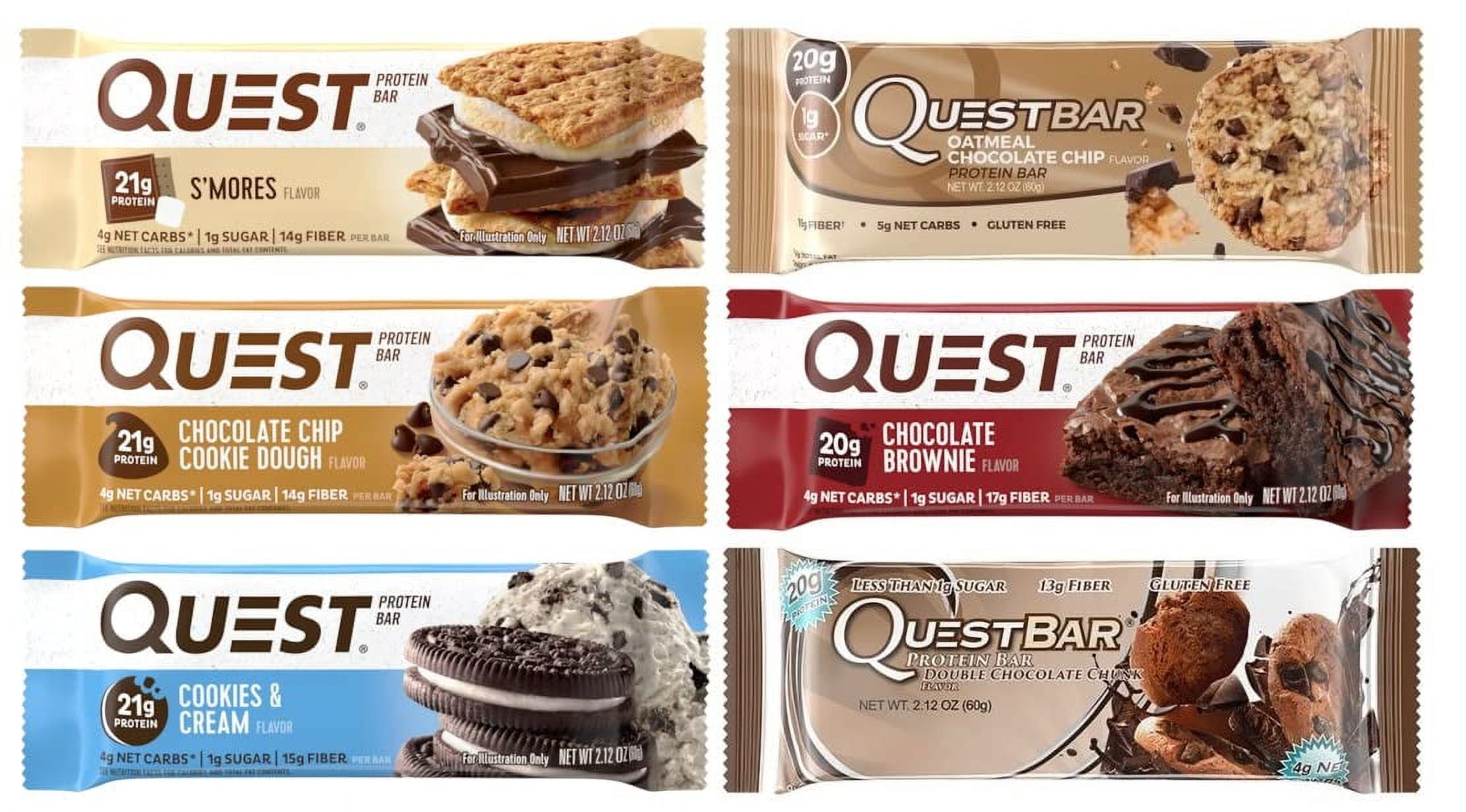 Protein Bars Bundle with OIF8 S'mores, Oatmeal Chip, Chip Cookie Dough ...