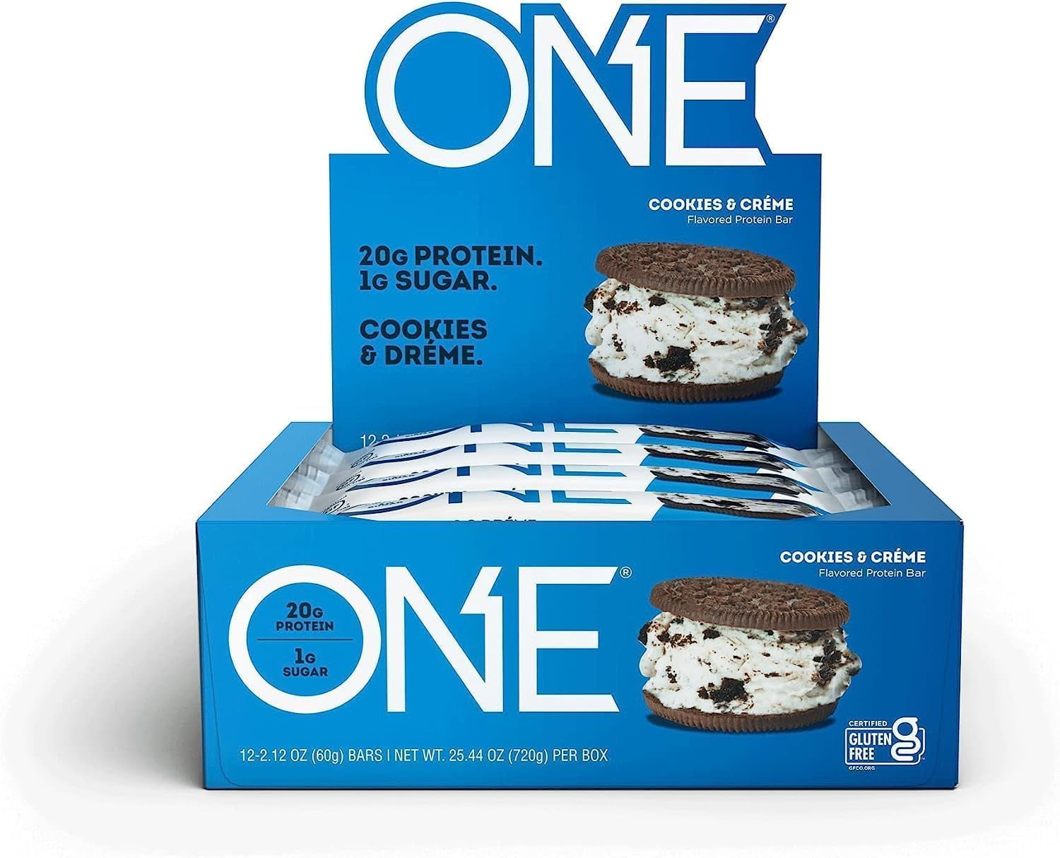 Protein Bars, Cookies & Creme, Gluten Free Protein Bars with 20g ...