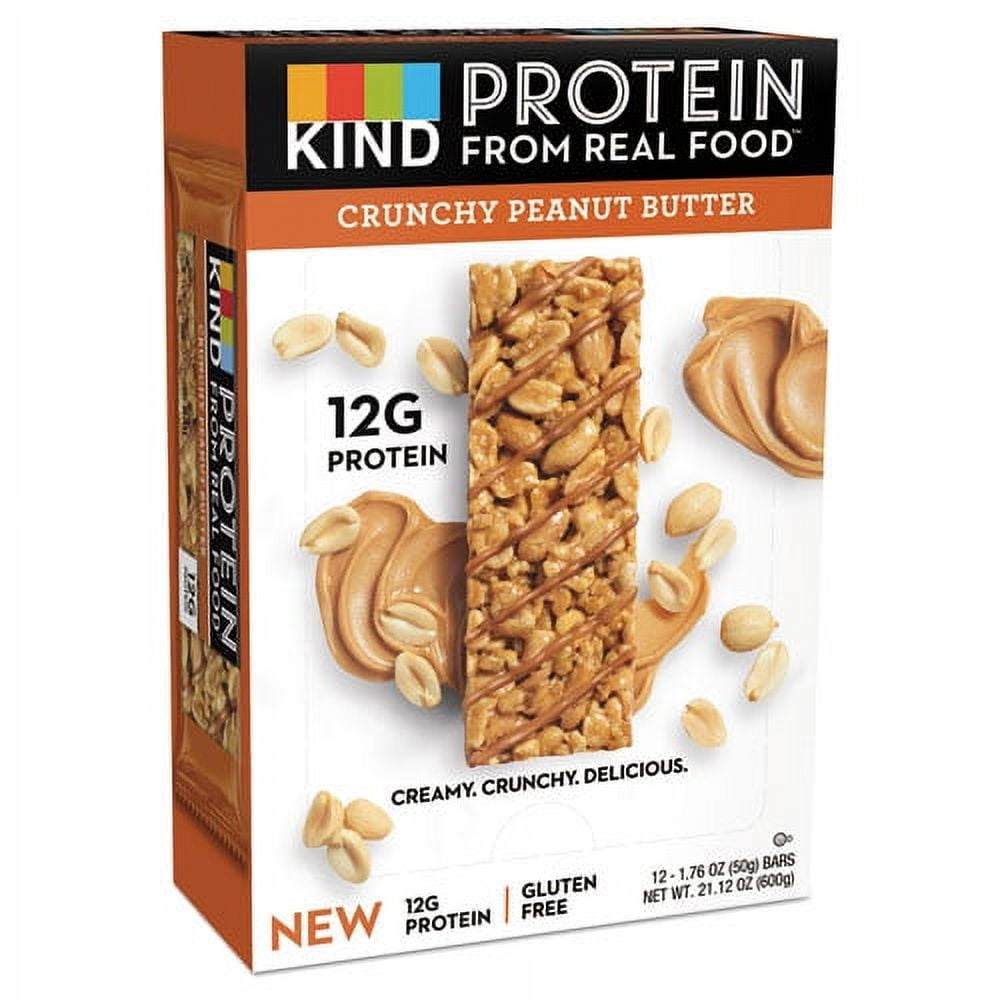 Protein Bars, Crunchy Peanut Butter, 1.76 Oz, 12/pack | Bundle of 10 ...