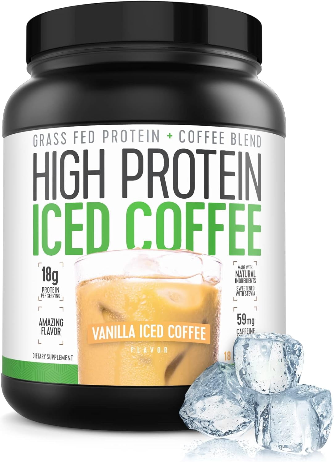 Protein Coffee Iced Mix, Keto Friendly, 18g Protein, 2g Carbs, Natural ...