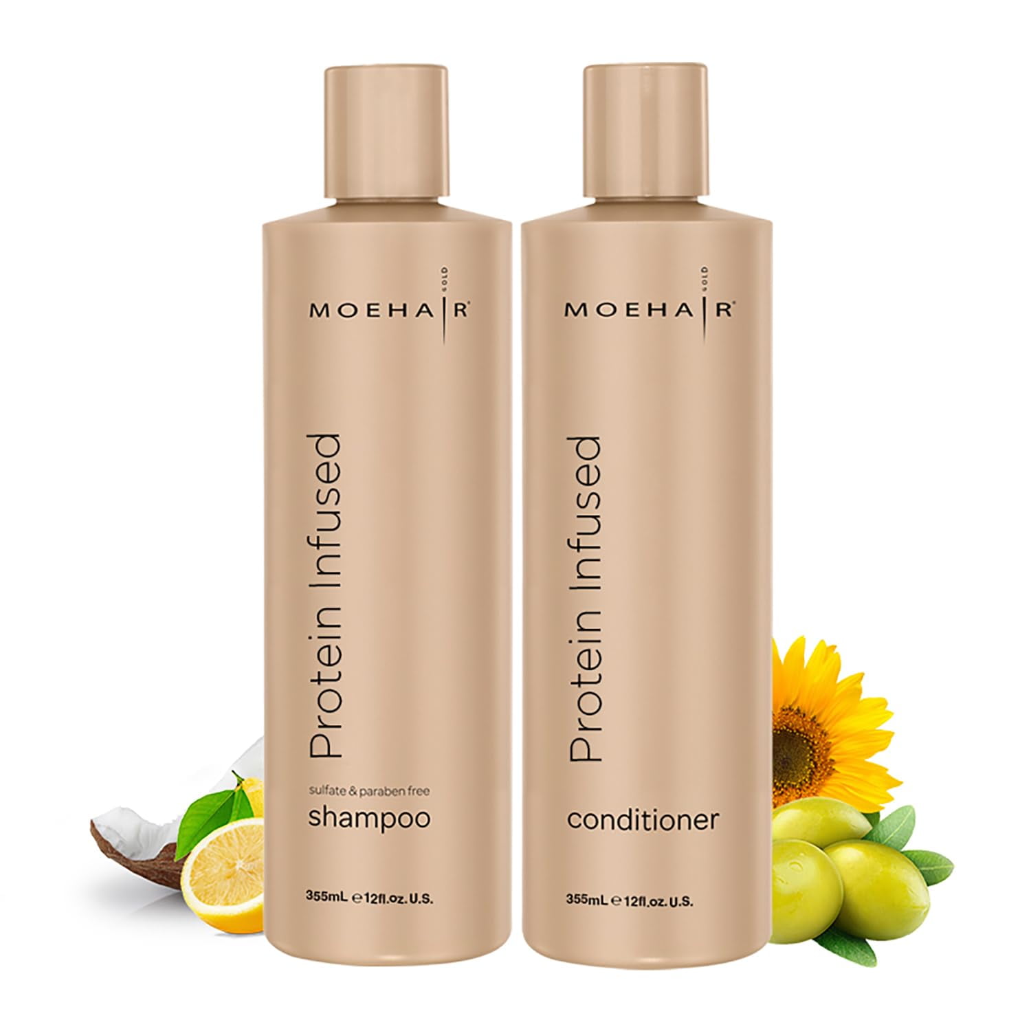 Protein Infused Shampoo and Conditioner Set 12 Fl Oz | Strengtens Hair ...