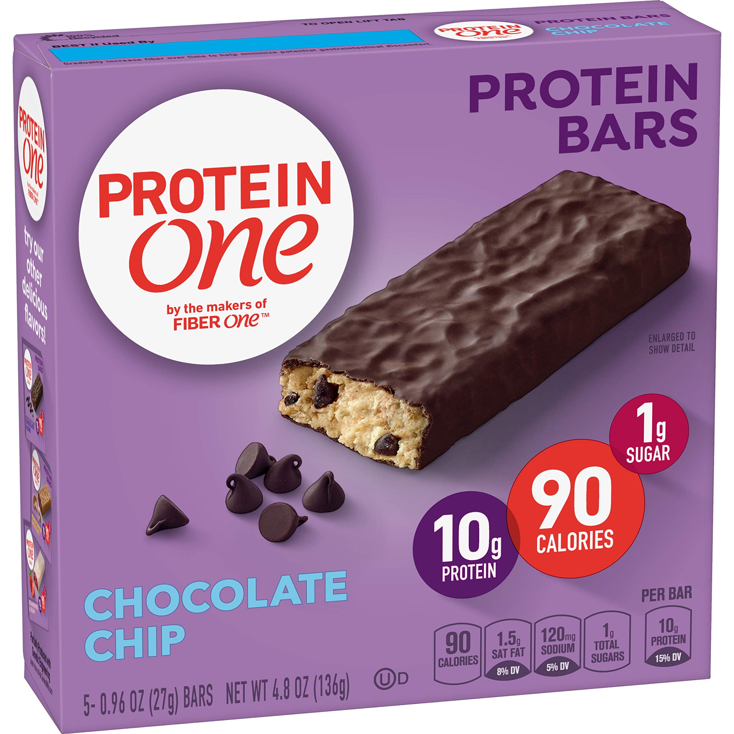Protein One 90 Calorie XEF1 Chocolate Chip Protein Bar , 4.8 Ounce (5 ...