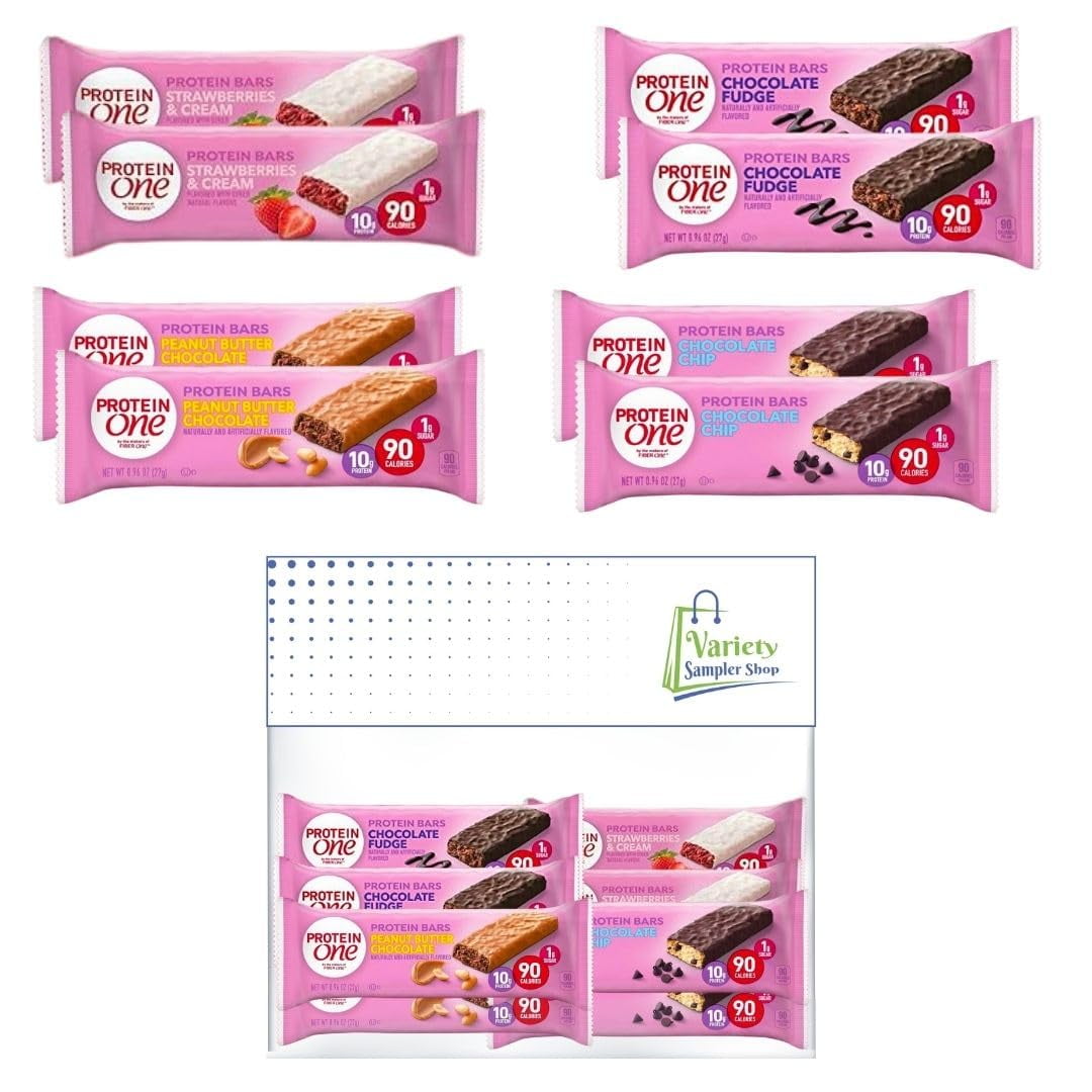 Protein One Bars 90 SBF3 Calorie - Variety Sampler of Chocolate Fudge ...